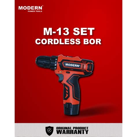 Jual Mesin Bor Cas Modern M 13 Set Cordless Charge Drill Bor Charge M13