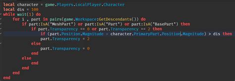 Customrender System Parts Return Transparency When Too Far Away Scripting Support