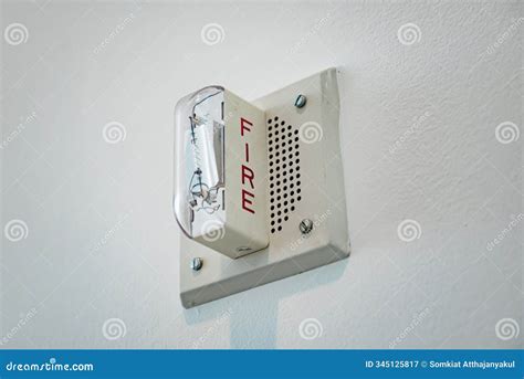 Wheelock Fire Alarm Speaker Strobe Stock Image Image Of Alert Flash 345125817