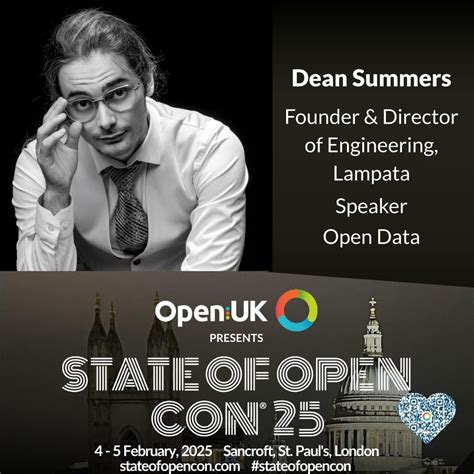 Dean Summers On Linkedin Soocon25 Stateofopencon Opendata
