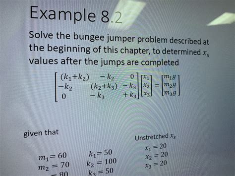 solved example 8 2 solve the bungee jumper problem described
