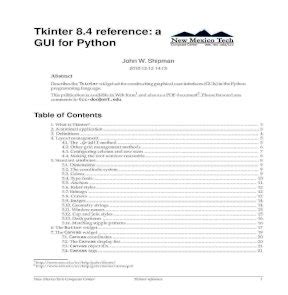 Tkinter 8 4 Reference A GUI For Python