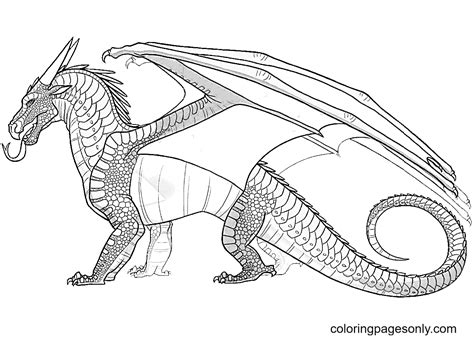 Wings Of Fire Coloring Pages Moonwatcher Coloring Pages