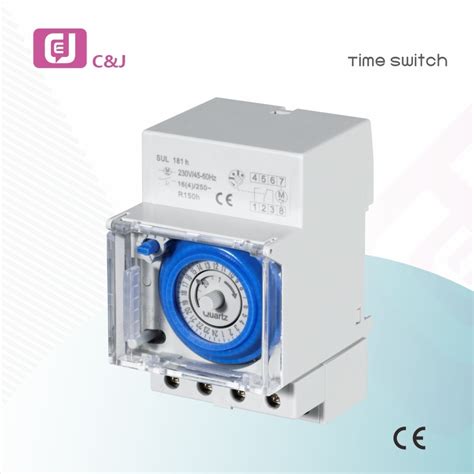 Sul181h 24h Mechanical Timer Switch Relay Electrical Programmable Timer DIN Rail Timer Switch