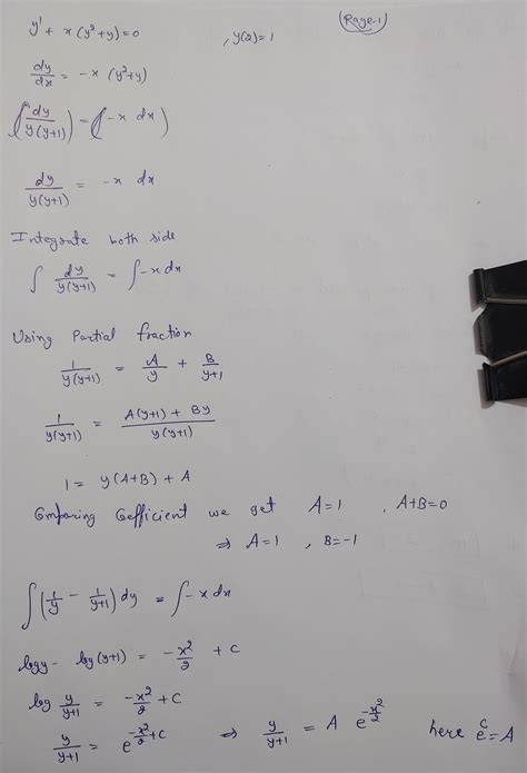 Solved This Is A First Order Differential Equation With Conditions