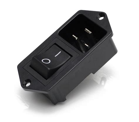 Power Entry Module En60320 C20 Power Inlet With Rocker Switch Dpst