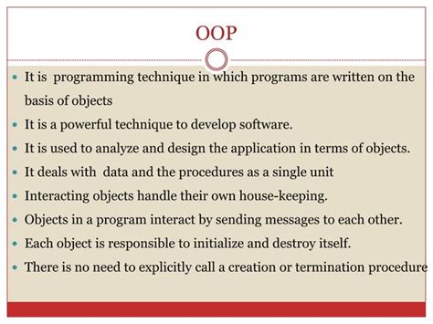 Object Oriented Programming Using C Ppt