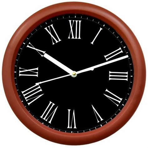 Black And Brown Plastic Roman Analog Wall Clock At Rs 110piece In