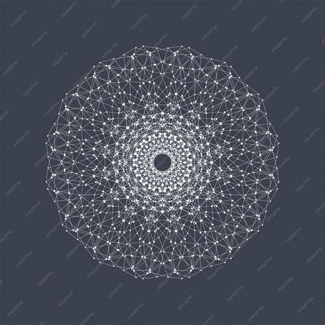 Premium Vector Geometric Abstract Form With Connected Line And Dots Graphic Background For