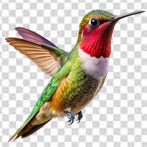 колибри на прозрачном фоне Премиум Ai сгенерированный Psd