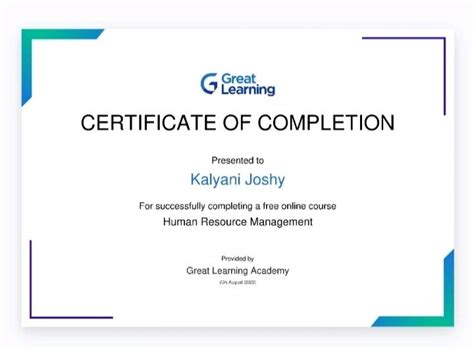 Kalyani Joshy On Linkedin Completed A Course On Human Resource Management Human Resource Isnt A…