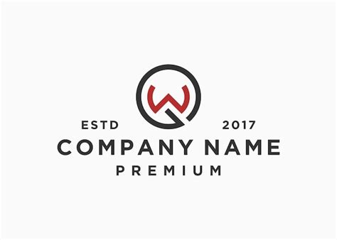 Premium Vector Letter Gw Circle Logo Design Vector Illustration Template