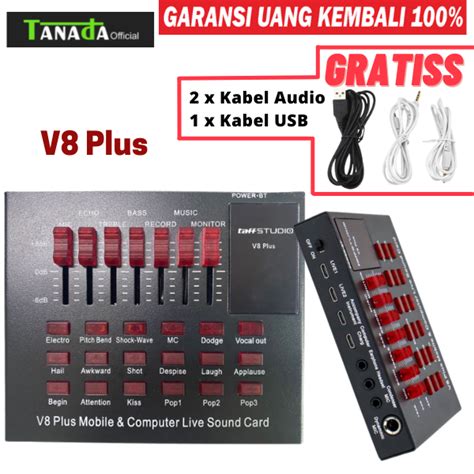 Sound Card V8 Plus Mixer SoundCard V8 MIXER Audio USB External Soundcard Live Broadcast