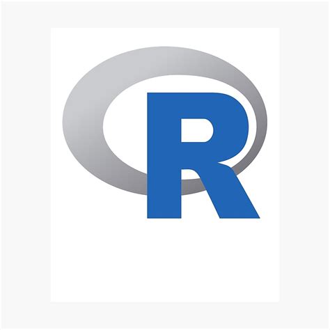 r official logo programming language photographic print by rainwater11 redbubble