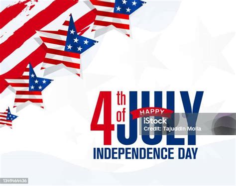 미국 7월 4일 미국 별 모양 미국 국기 요소 빨간색과 파란색 그런지 포스터 배너빈티지 브러시 스트라이프 배경 템플릿에 현대적인 컬러풀 글레터 디자인 벡터 그림입니다 0명에