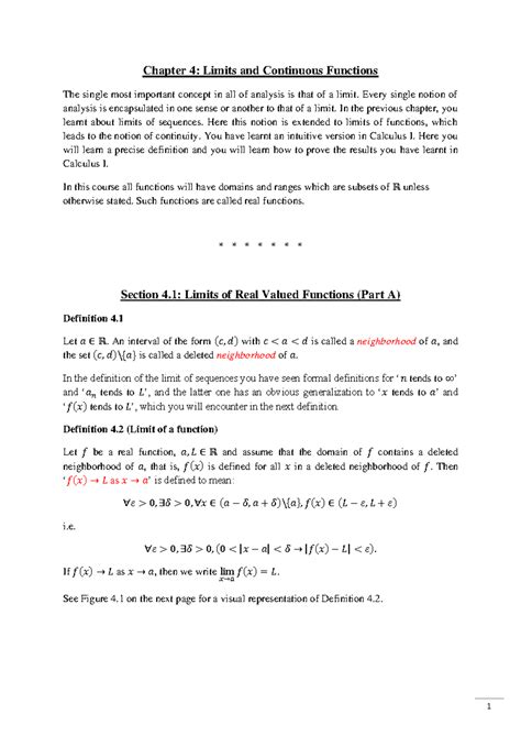 sec 4 1 limits of real valued functions part a chapter 4 limits