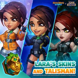 Lara Croft Tomb Raider Hero Wars Crossover Promotional Artwork