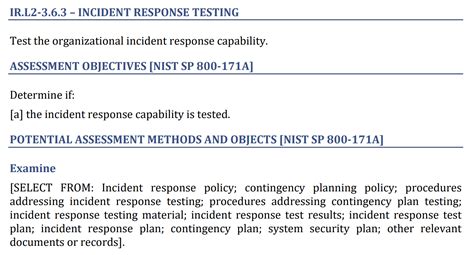 3 6 3 Test The Organizational Incident Response Capability