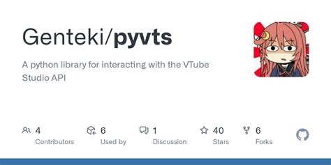Github Genteki Pyvts A Python Library For Interacting With The Vtube Studio Api