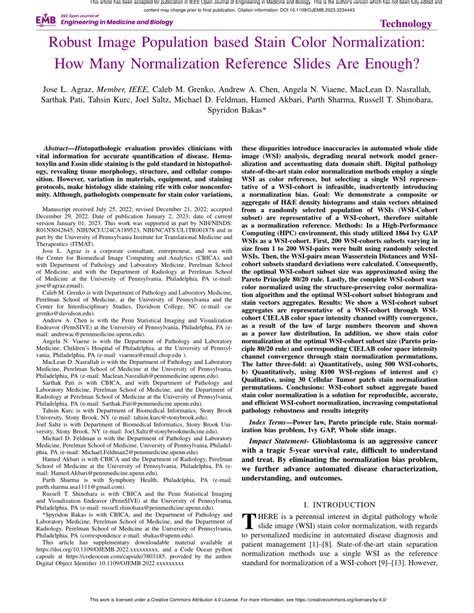 Pdf Robust Image Population Based Stain Color Normalization How Many Normalization Reference