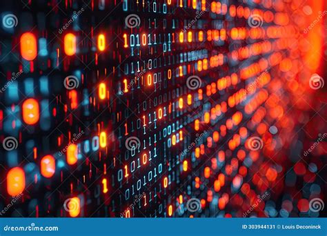 Intricate Binary Code Matrix Stock Illustration Illustration Of Zeros