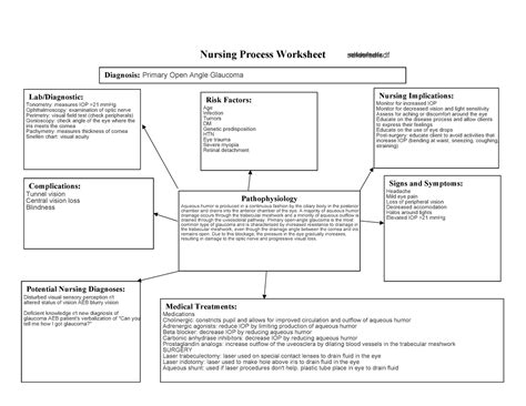 Open Angle Glaucoma Concept Map Dunham Nursing Process Worksheet