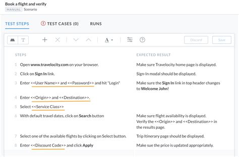Parameter Configuration For Manual Scenario Accelq