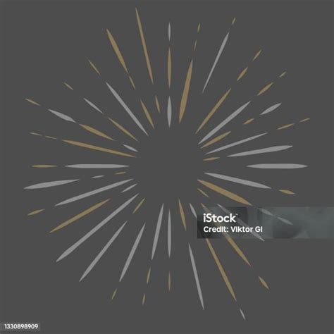 흰색 배경에 고립 된 선 버스트 라인 아이콘 여름 웹 배너 복고풍 원 디자인 벡터 일러스트레이션 그리기에 대한 스톡 벡터 아트