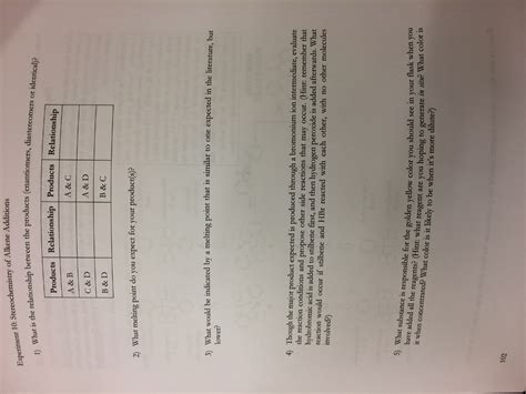 Solved Additions Experiment 10 Stereochemistry Of Alkene