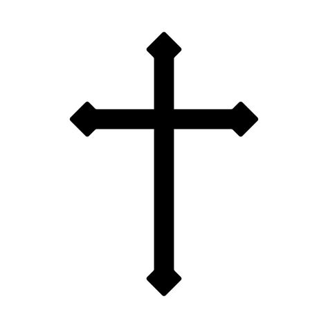 Modern Christian Cross Silhouette Icon Vector 34370875 Vector Art At