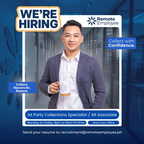 Remote 🚨 𝗖𝗼𝗹𝗹𝗲𝗰𝘁𝗶𝗼𝗻𝘀 𝗽𝗿𝗼𝘀 𝘄𝗮𝗻𝘁𝗲𝗱 𝗥𝗲𝗺𝗼𝘁𝗲 𝗘𝗺𝗽𝗹𝗼𝘆𝗲𝗲 𝗶𝘀 𝗵𝗶𝗿𝗶𝗻𝗴 𝗮 𝟭𝘀𝘁 𝗣𝗮𝗿𝘁𝘆 𝗖𝗼𝗹𝗹𝗲𝗰𝘁𝗶𝗼𝗻𝘀 𝗦𝗽𝗲𝗰𝗶𝗮𝗹𝗶𝘀𝘁