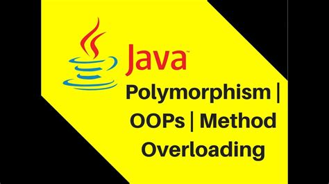88 Polymorphism Oops Method Overloading Youtube