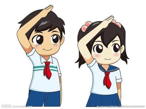 敬礼小人简笔画一男一女（漂亮10张） 简笔画图片大全