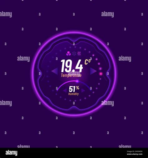 Thermostat Smart Thermometer And Temperature Control Dial Vector Digital Air Conditioner With