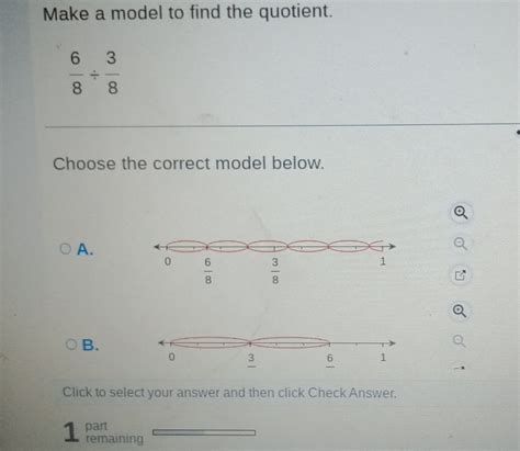 Make A Model To Find The Quotient 68 38 Choose The Correct Model Below A B Clic Math