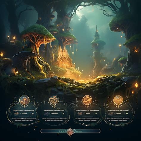 Elven Kingdom Pop Up Ui Realm Of Elves Themed Rpg Pc Fantasy Design Art