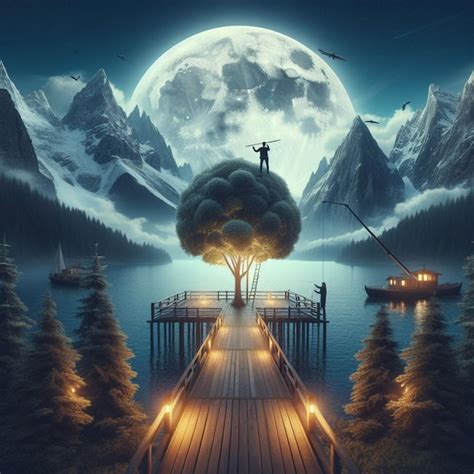 Luz Da Lua Vetor Premium