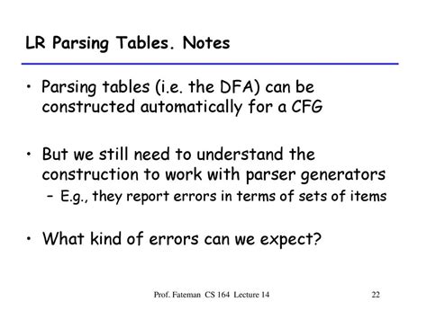 Lr Parsing Parser Generators Ppt Download