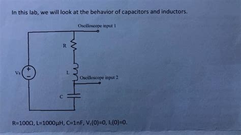 Solved Experiment Points Each Build The RLC Circuit Chegg