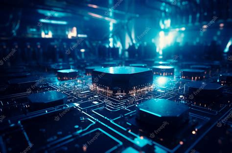 Premium Photo Cpu Advanced Central Processing Unit Concept Network Security Motherboard Chip