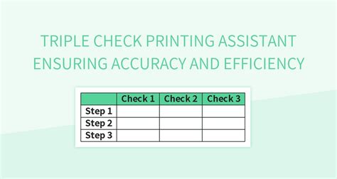 Triple Check Printing Assistant Ensuring Accuracy And Efficiency Excel