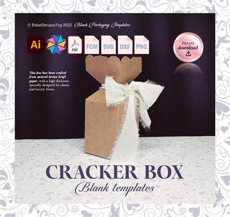 Cracker Box Template Ideal Favor Box For Parties Weddings And