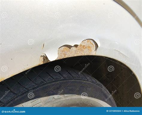 Rust Paint Defect On The Car That Needed To Repair Stock Photo Image Of Peeling Transport