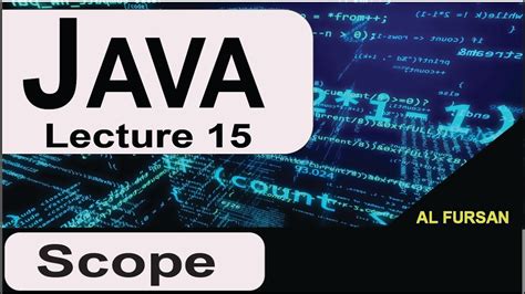 Scope Method In Java Lecture 15 Alfuran Youtube