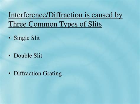 Ppt Light Interference And Diffraction Phenomena Powerpoint