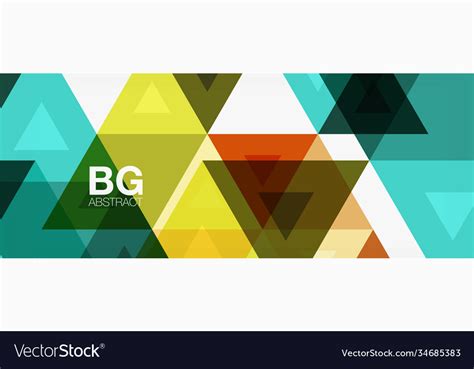 Mosaic Triangle Pattern Abstract Background Vector Image
