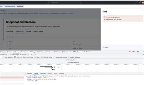 [snapshot restore] repository api does not handle snapshot error · issue 103673 · elastic