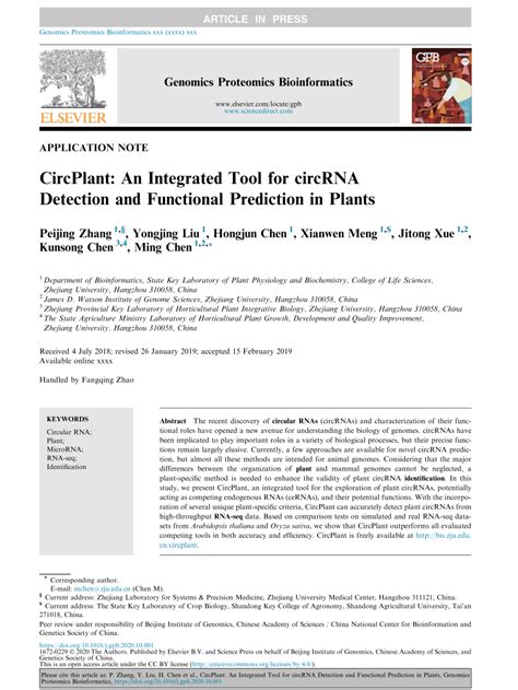 Pdf Circplant An Integrated Tool For Circrna Detection And Functional Prediction In Plants