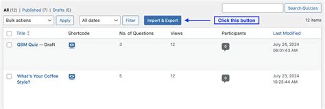 how to export and import quizzes with qsm add on qsm