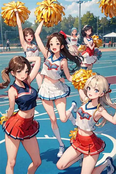 Cheerleaders Ai Art Pixai